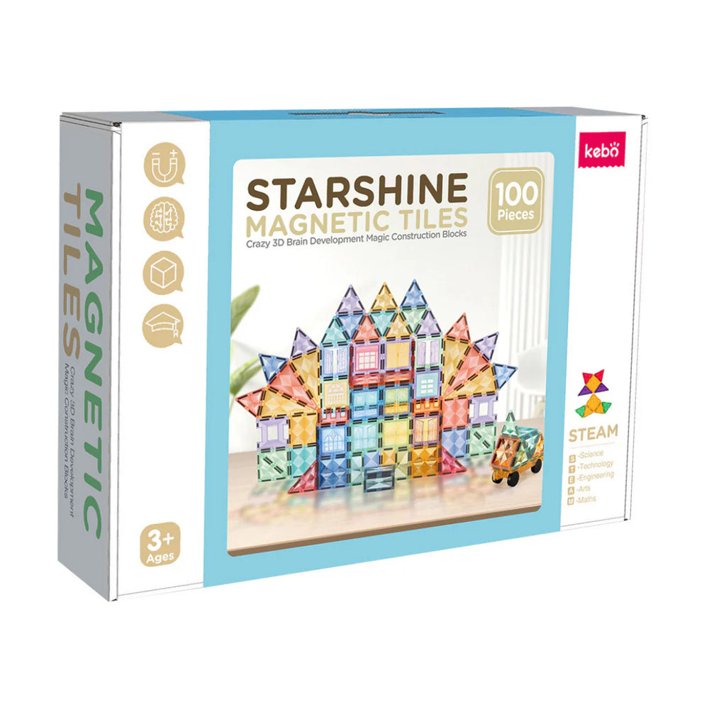 Kiddora Kedo Starshine Magnetic Tiles (100 pcs) – The Parenting Emporium