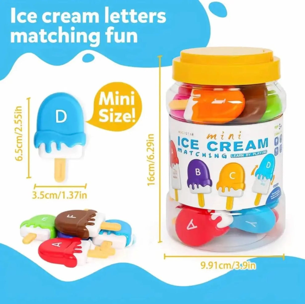 The Kiddie Concept Ice Cream Alphabet Matching Toy – The Parenting Emporium