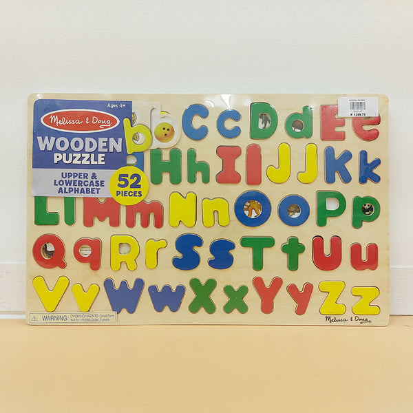Melissa and Doug Wooden Puzzle - Lowercase and Uppercase Alphabet – The ...